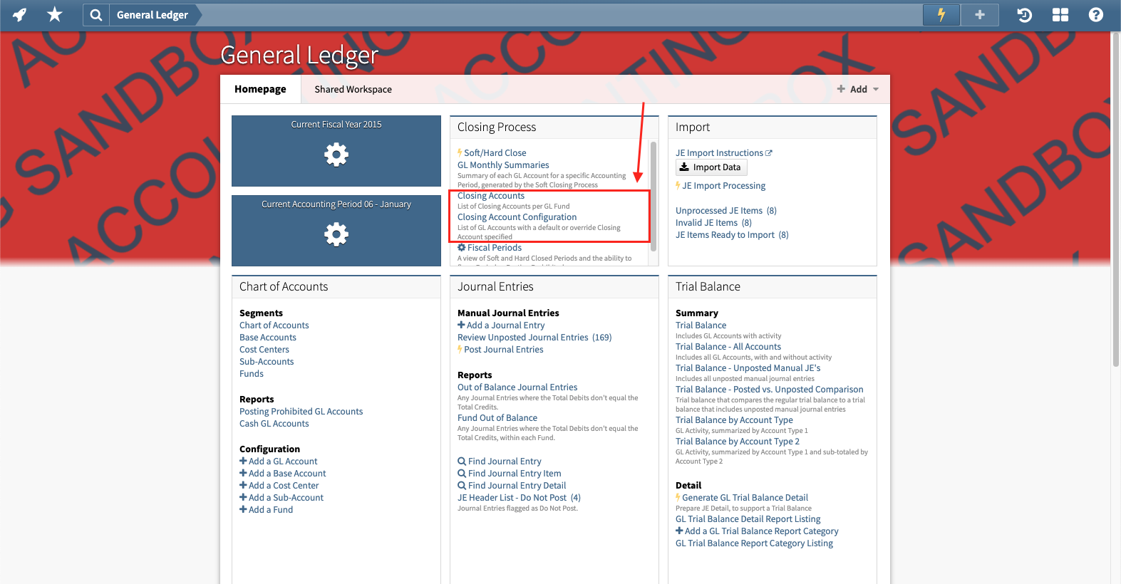 Axiom Core Accounting: Configure Closing GL Accounts