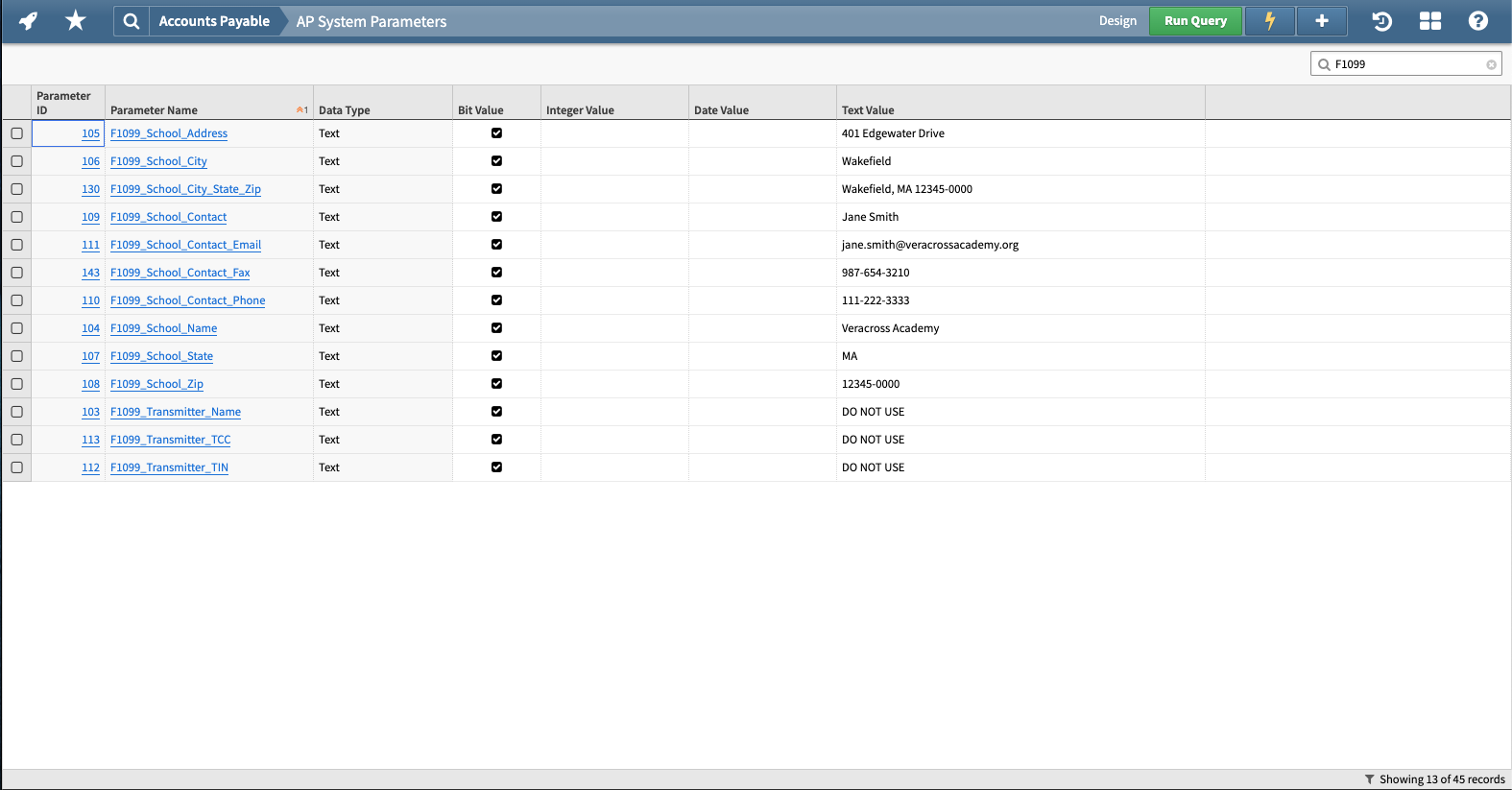 Axiom Core Accounting: Configure the 1099 Document