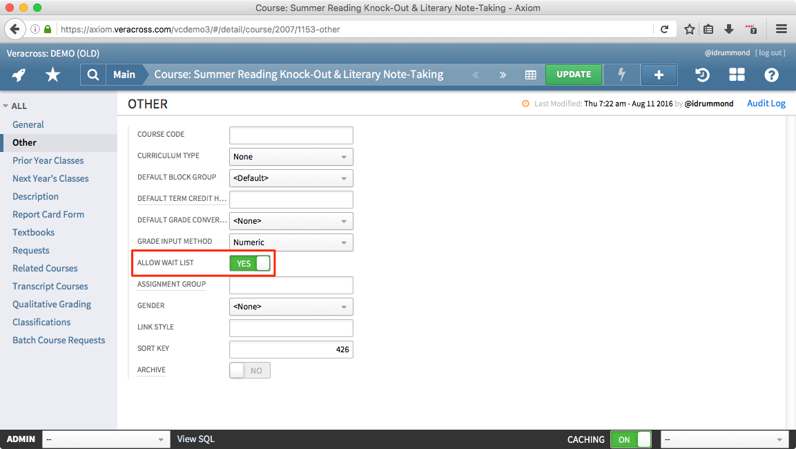 Waitlist Management for Other Program Registration