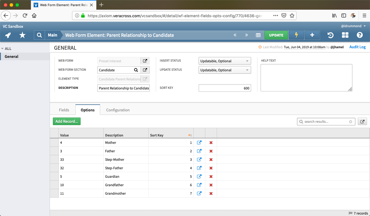 Admission Portal 3 Web Form Elements