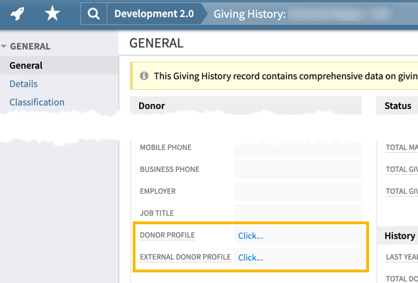 Donor Profile Document