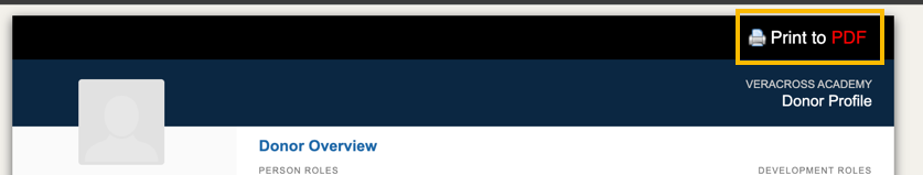 Donor Profile Document