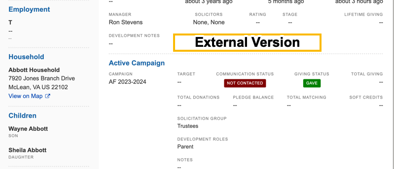 Donor Profile Document