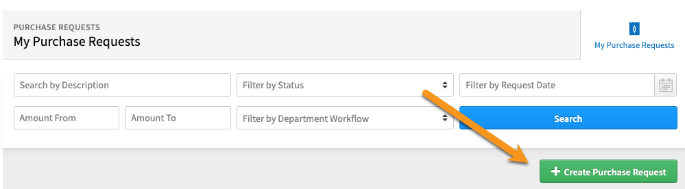 How do I add and access Purchase Request in Portals?