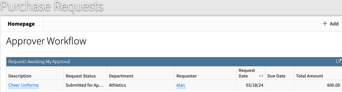 How do I approve a Purchase Request in Axiom?