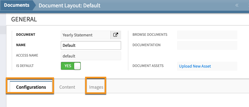 Yearly Statement Document Configuration