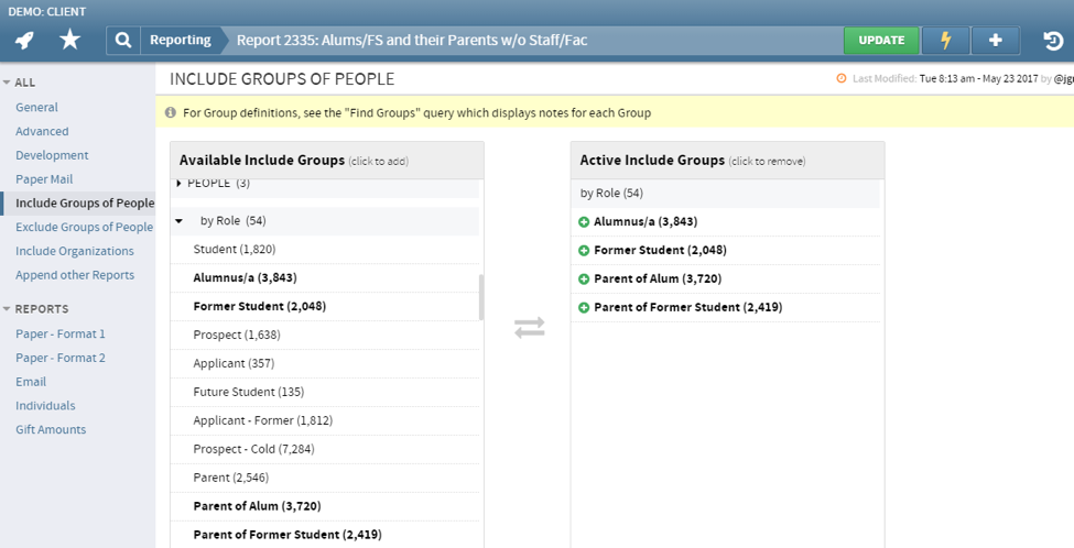 Advanced Report Creation