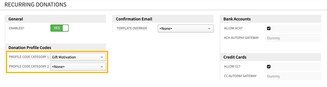 Online Recurring Donations