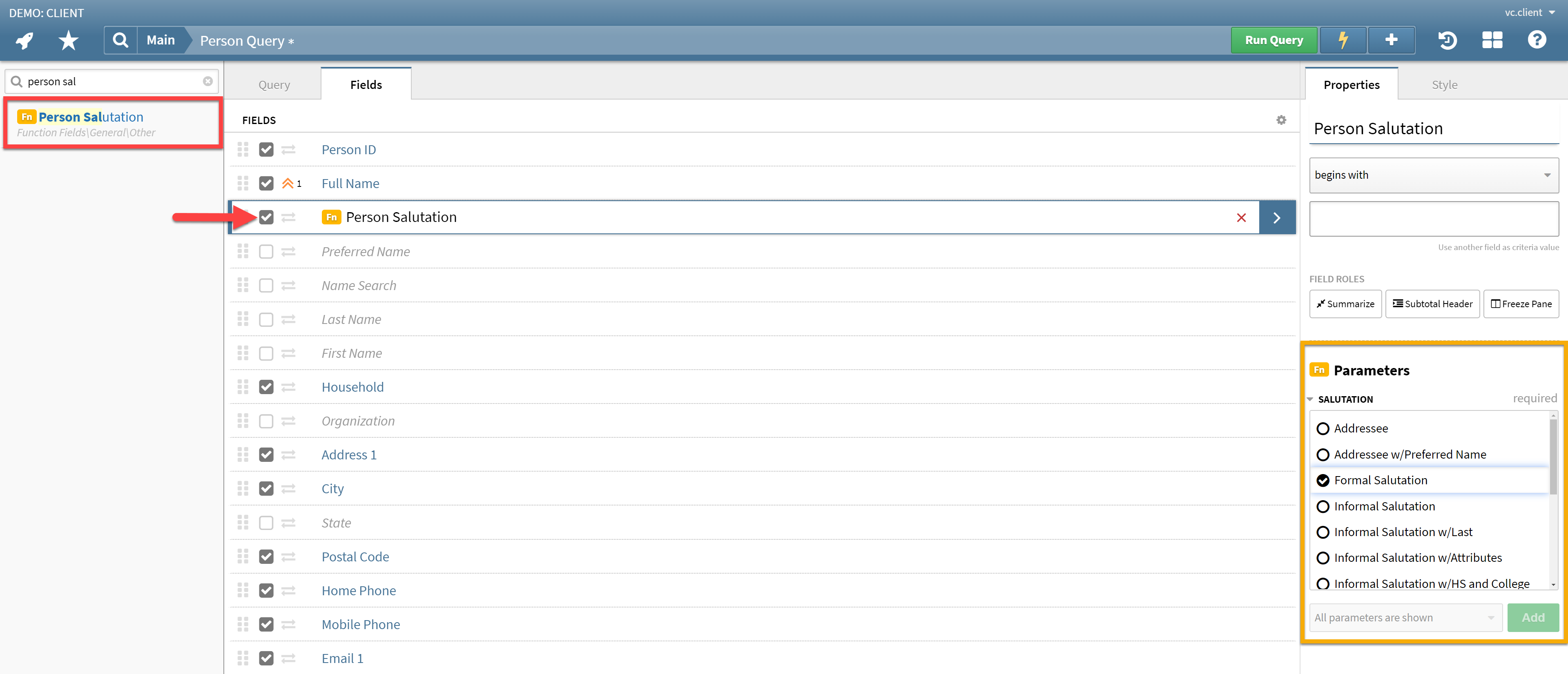 Salutation Function Fields