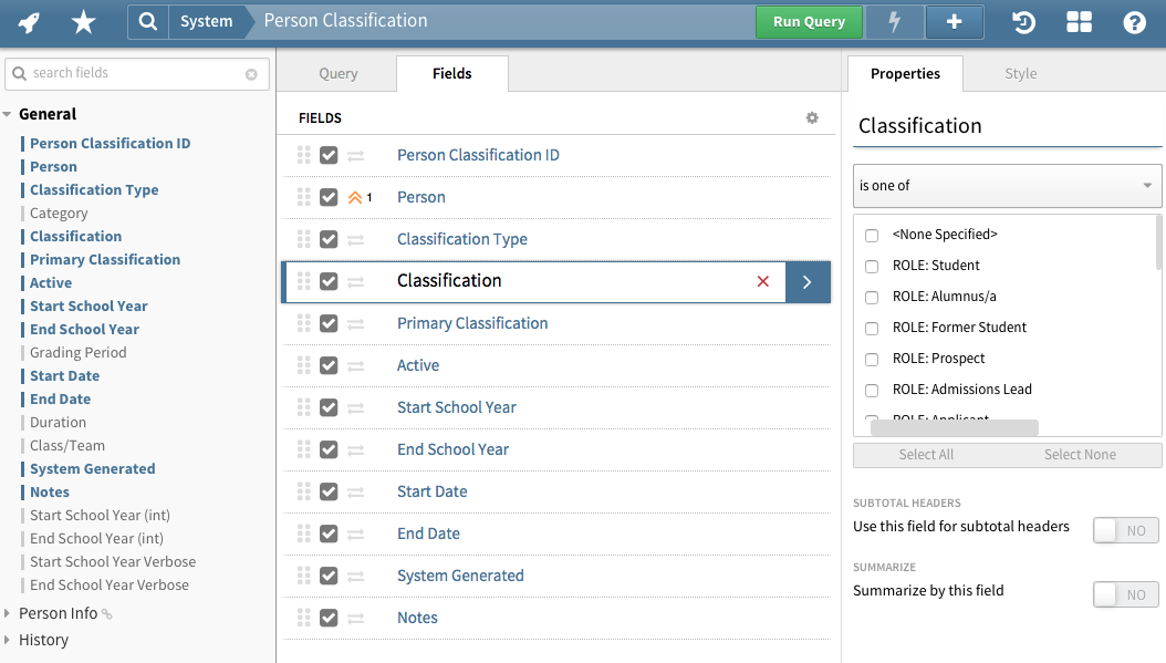 Adding School Awards to Person Classifications