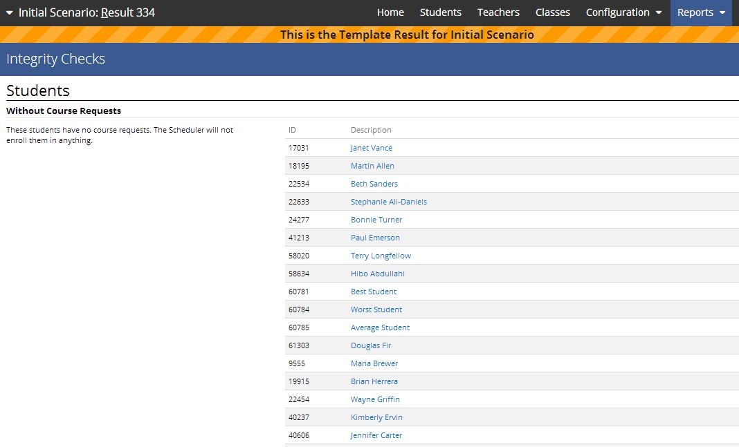Integrity Checks Report in Scheduler