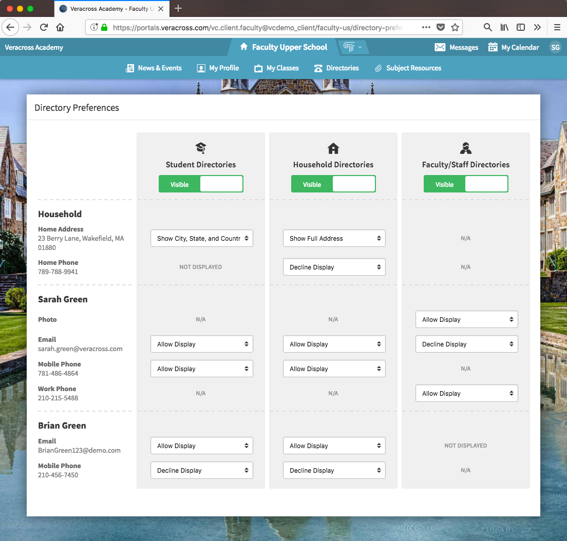 Directory Preferences Overview