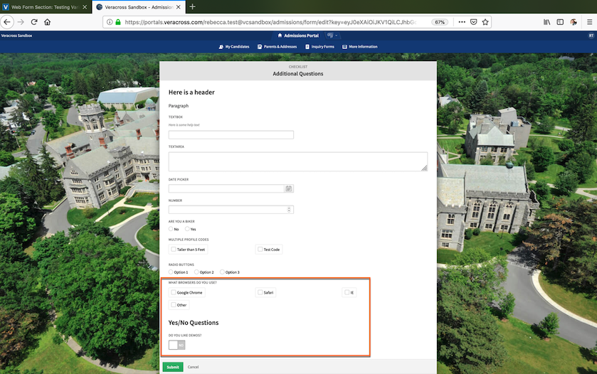 Admission Portal 3 Web Forms