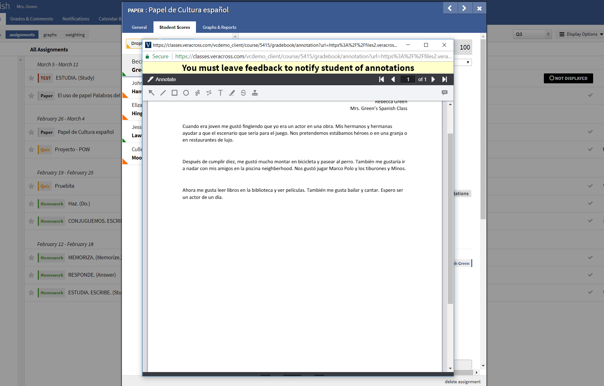 Assignment Annotations