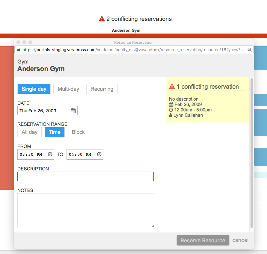 Resource Reservation App