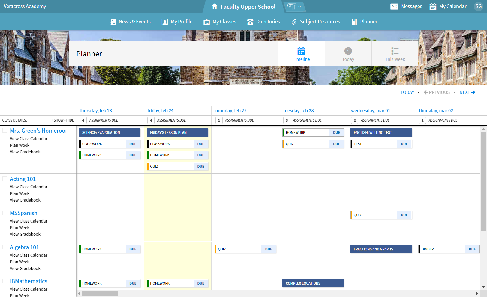 Lesson Plan Viewing Options