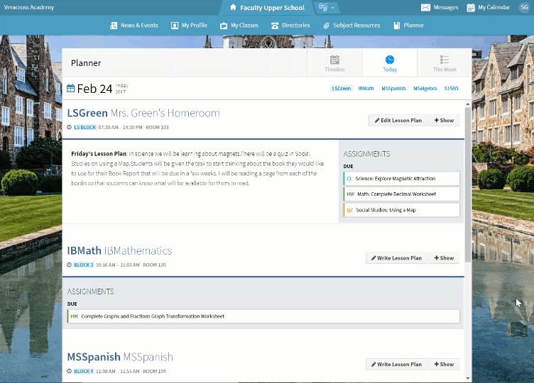 Lesson Plan Management