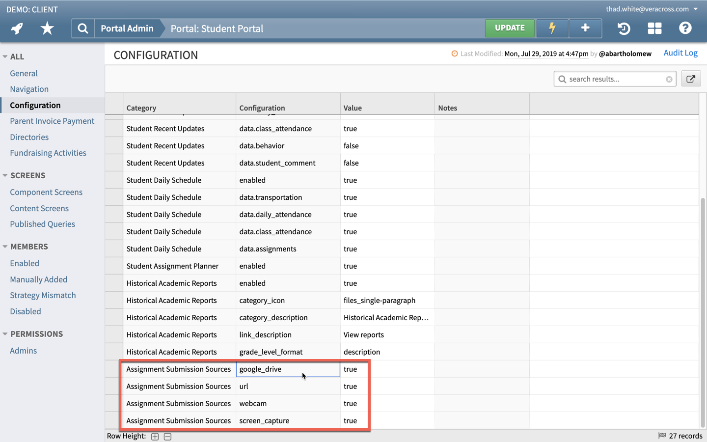 Configuring the Student Assignment Submission Interface