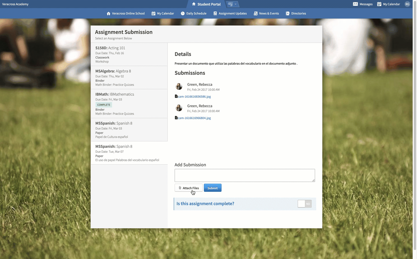 Configuring the Student Assignment Submission Interface