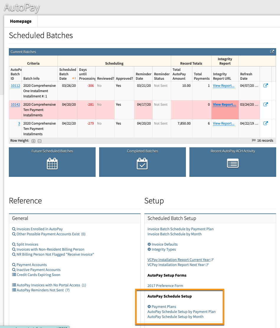 AutoPay Schedule Builder