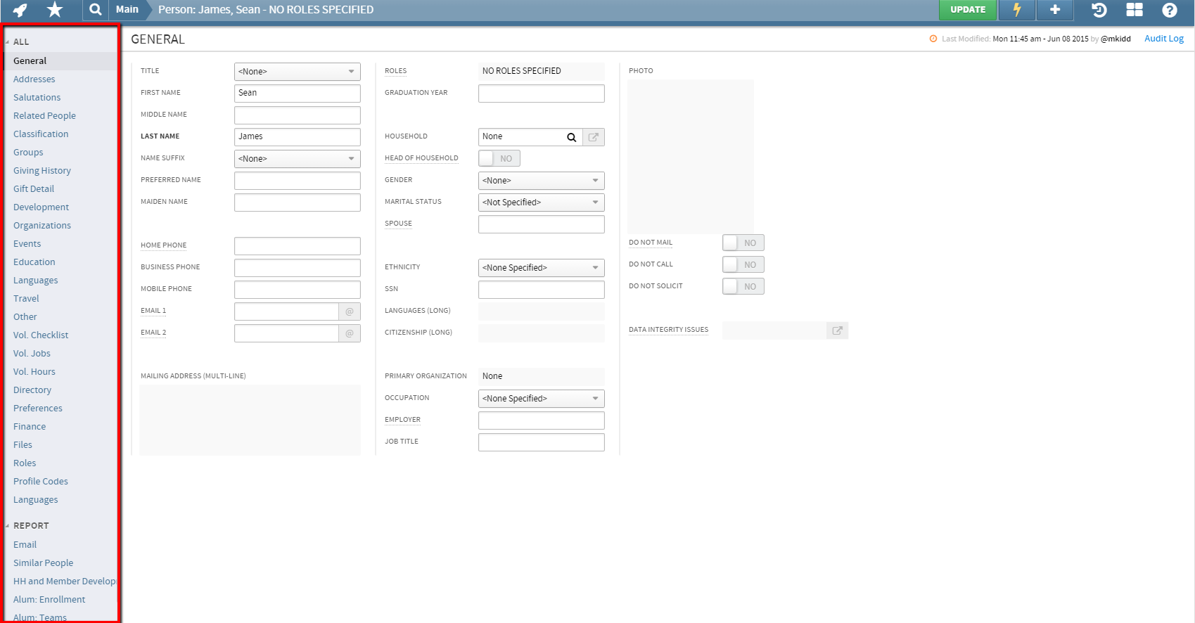 Axiom Detail Screen Overview