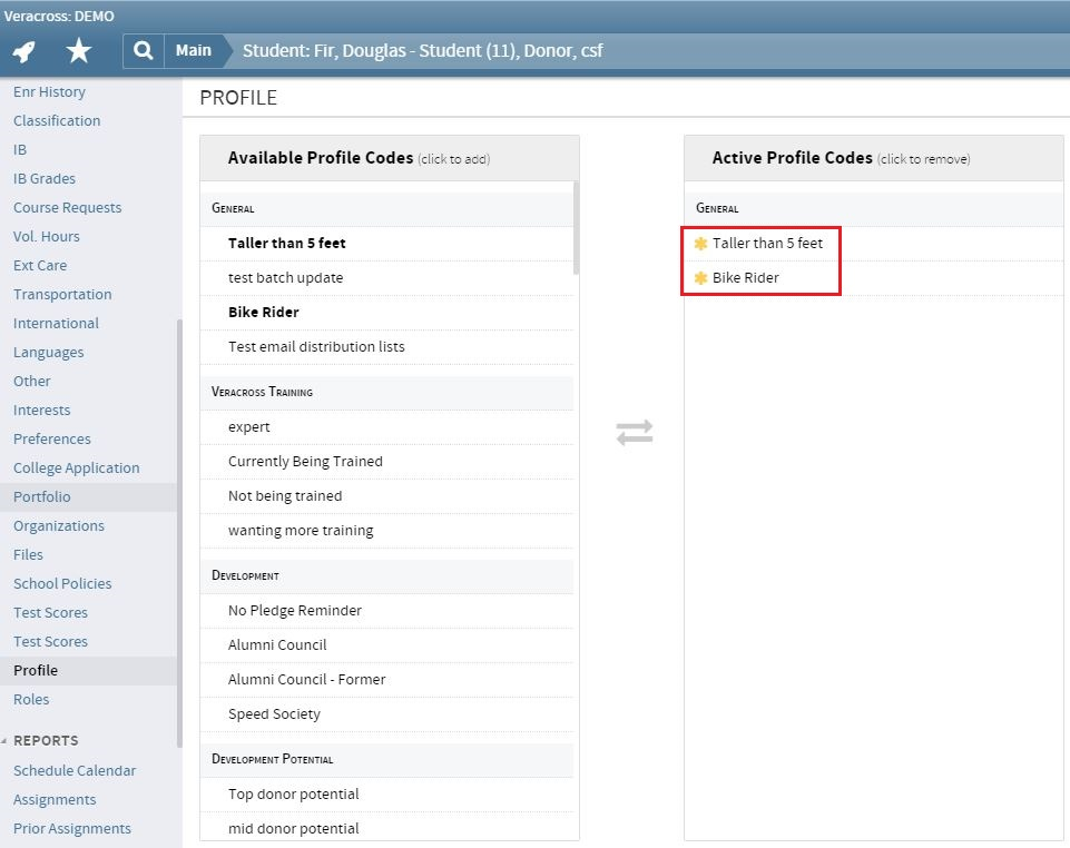 Axiom Detail Screen Overview