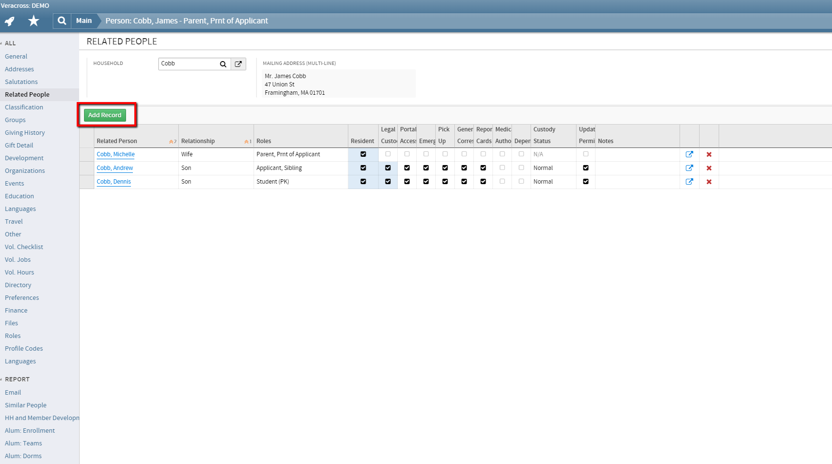 Managing Related Records in Axiom
