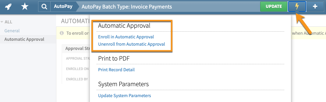 AutoPay Automatic Approval