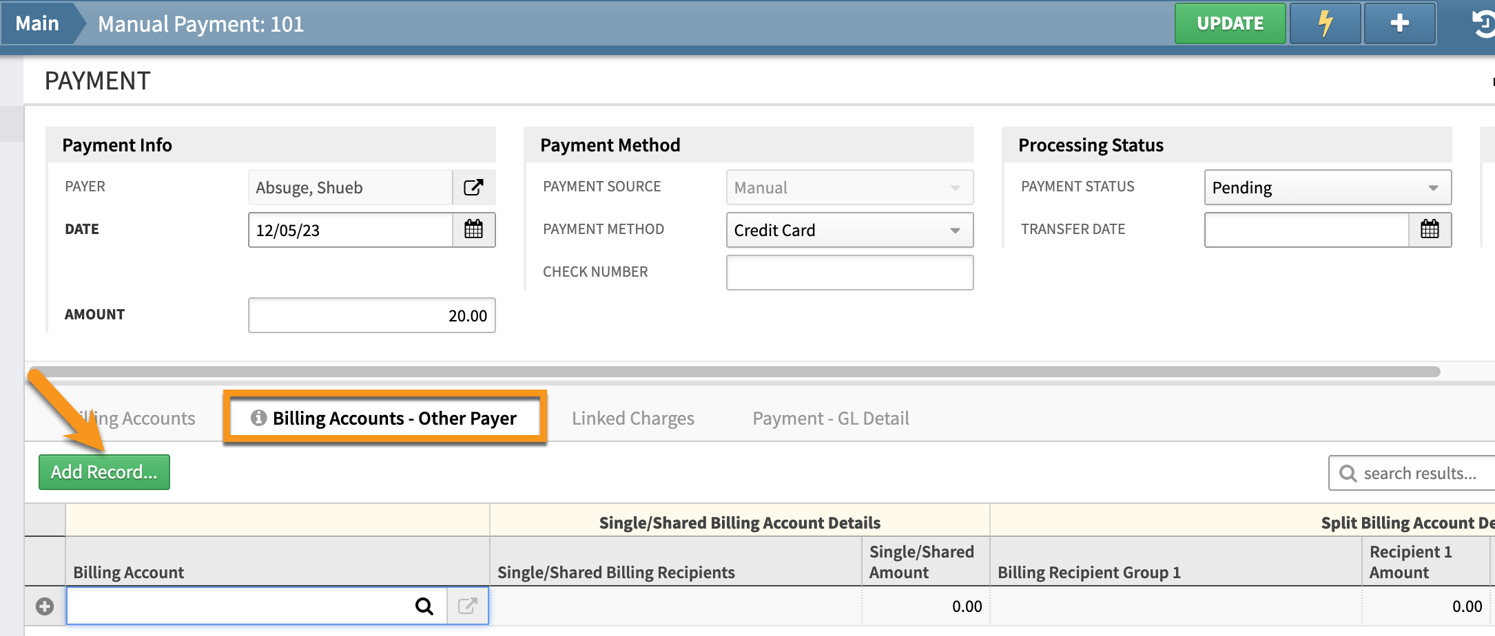 Other Payers in Student Billing - Axiom