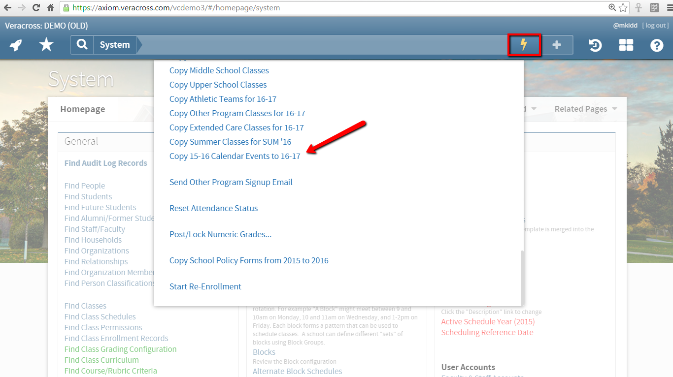 Entry and Copying Options for Group Events