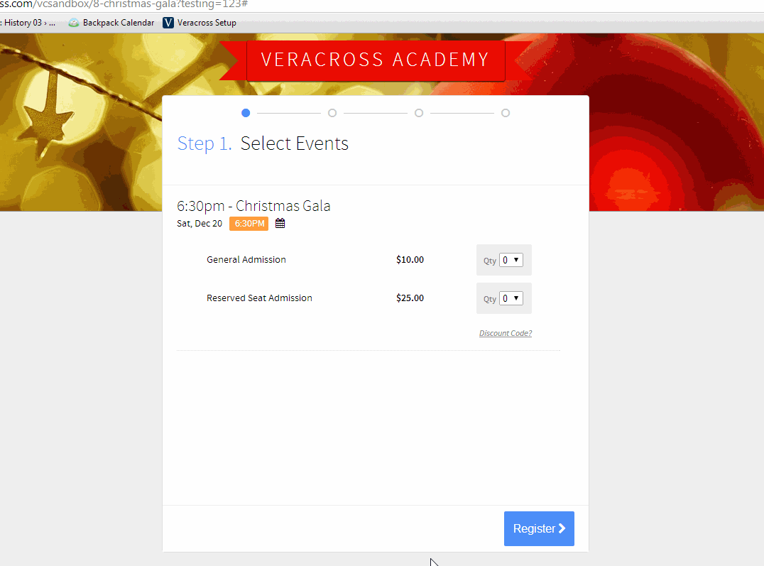 Event Association in Online Event Registration
