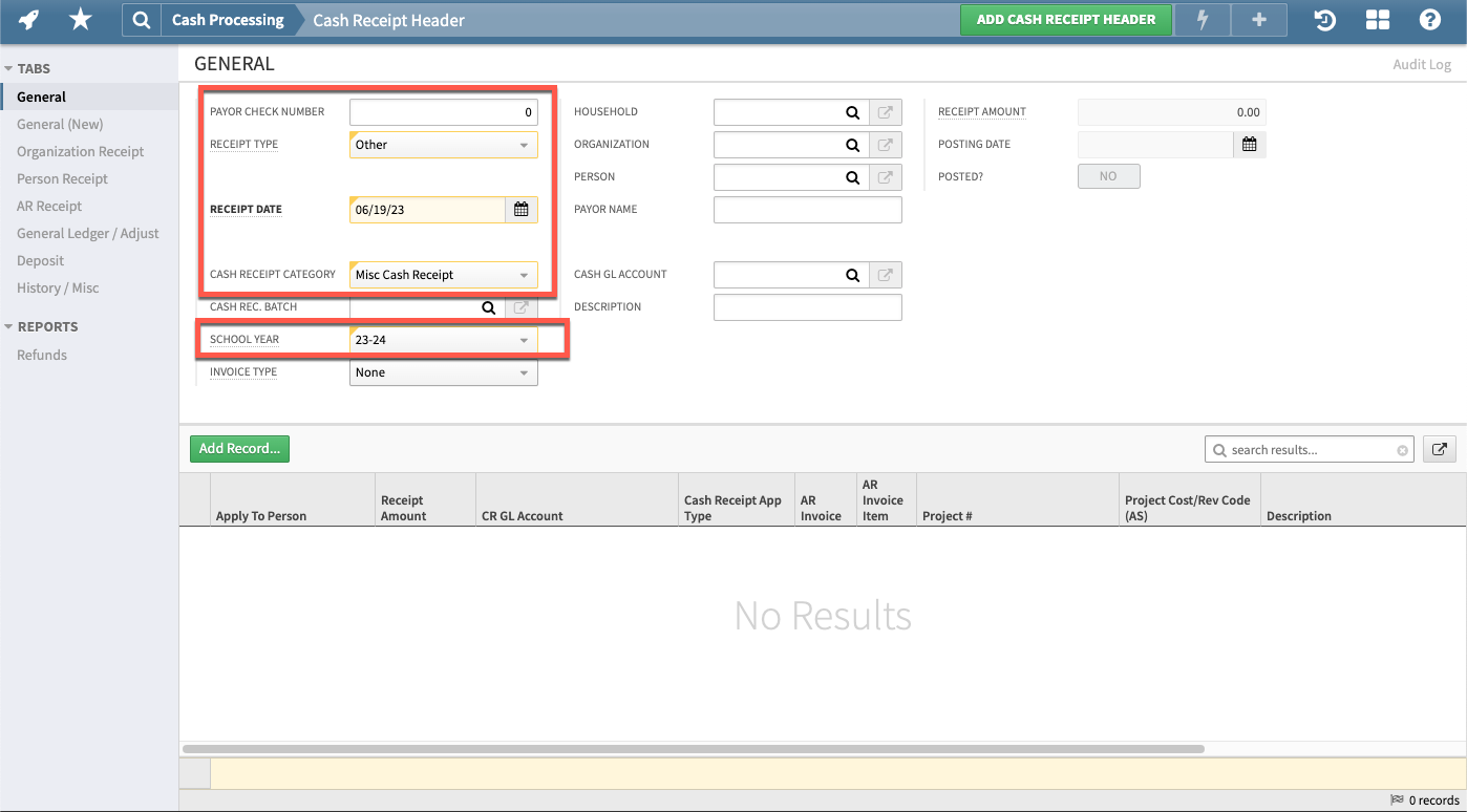 How to Enter a Miscellaneous Cash Receipt - Axiom
