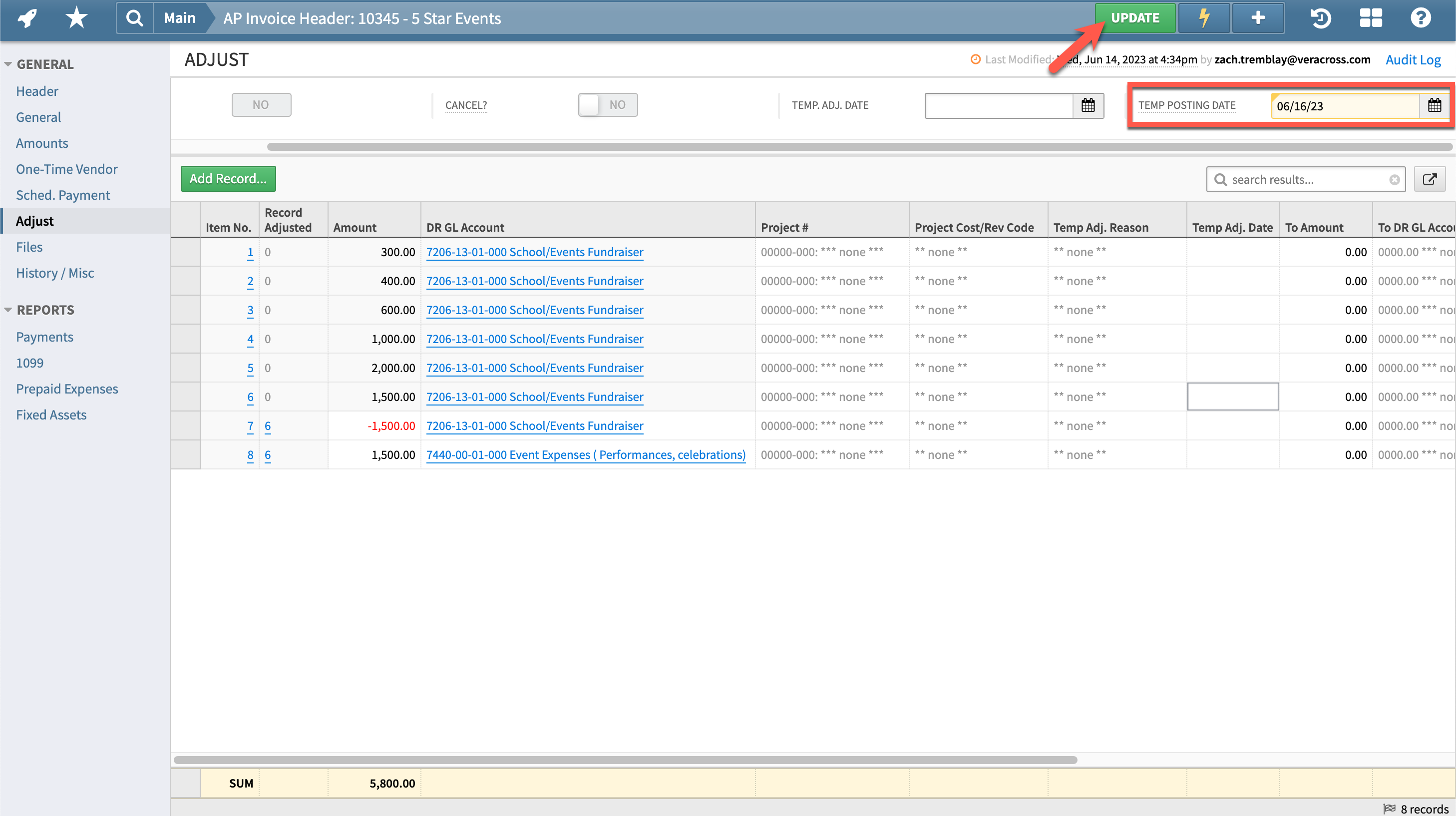 Correcting AP Invoice GL Accounts in AP-Axiom