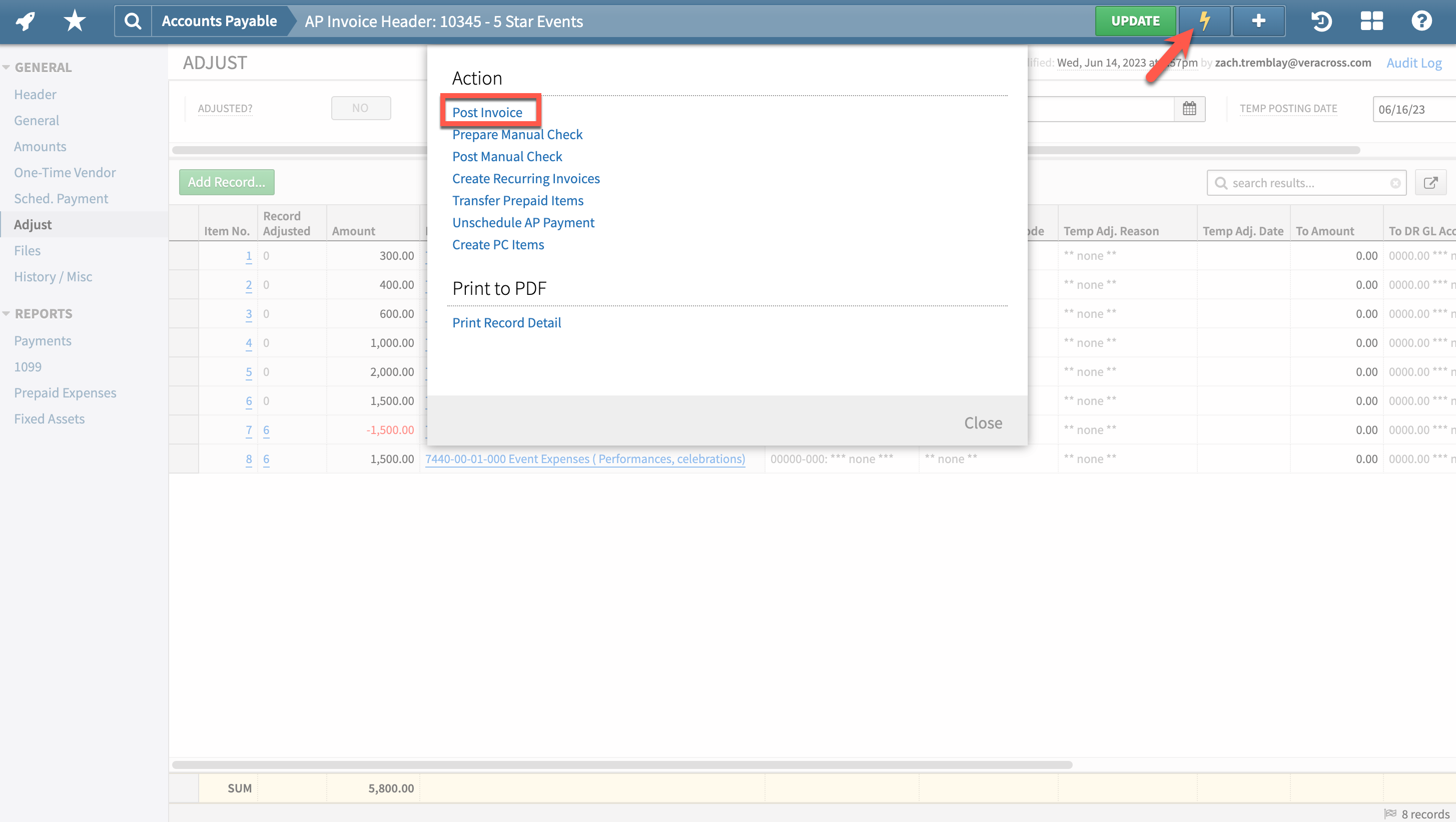 Correcting AP Invoice GL Accounts in AP-Axiom