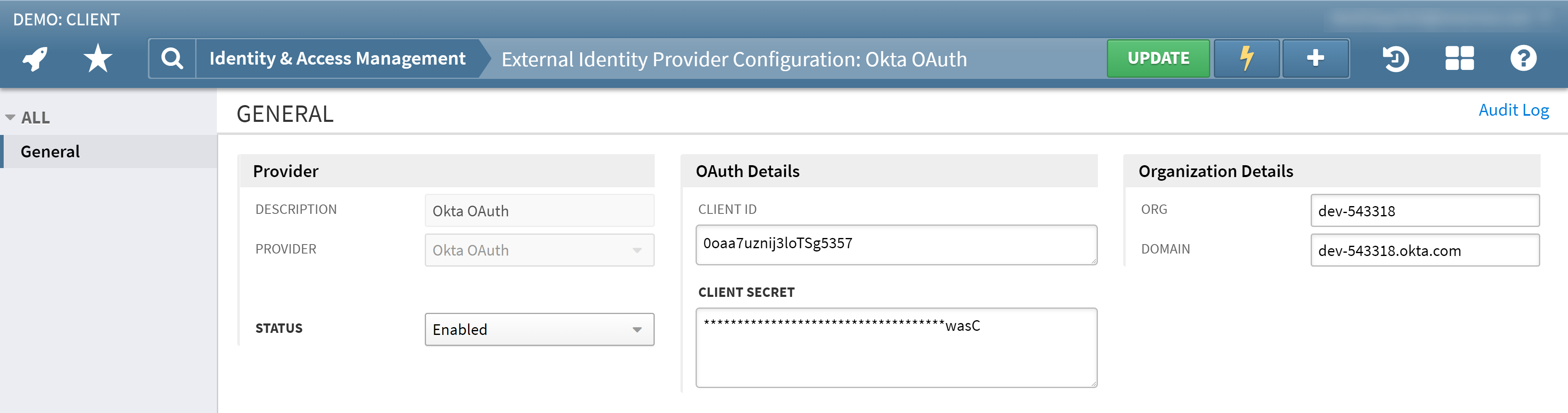 Okta OAuth Setup and Use