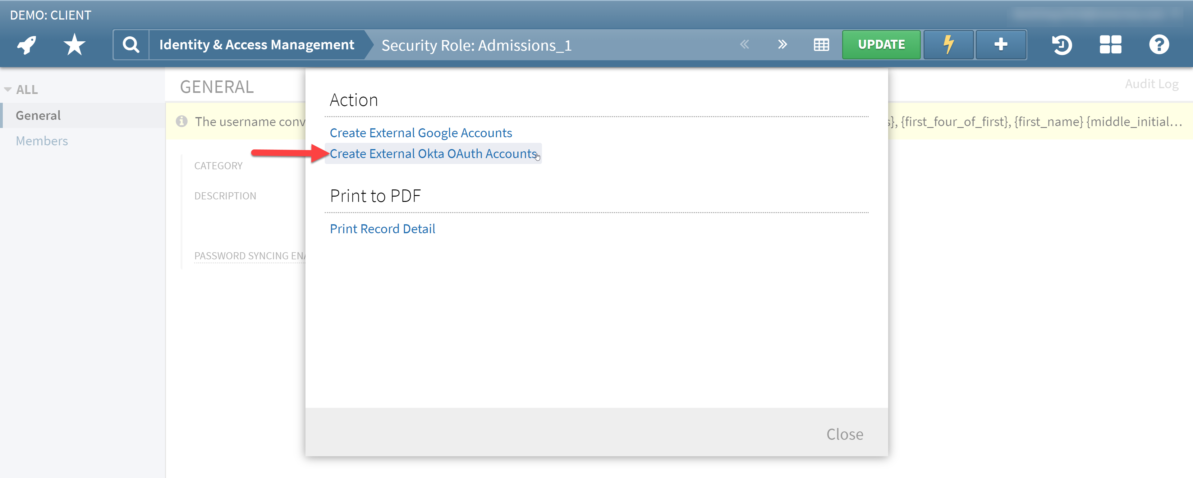 Okta OAuth Setup and Use