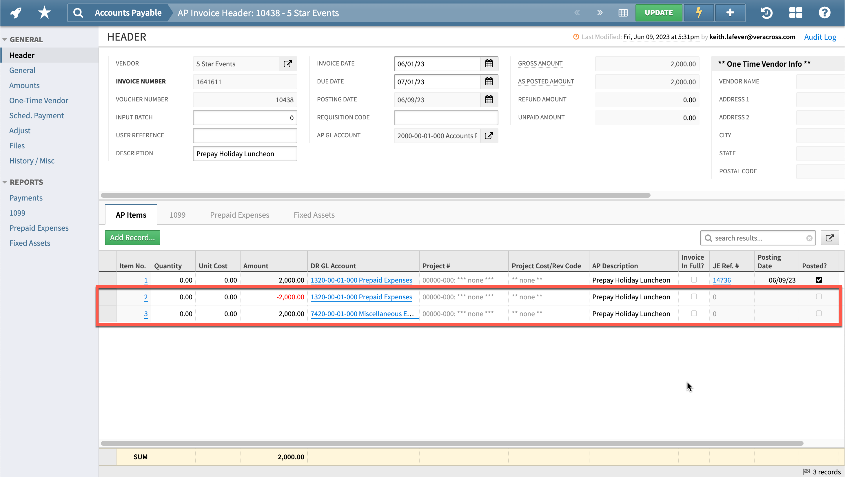 Transferring and Posting Prepaid AP Invoice Items Manually-AP-Axiom