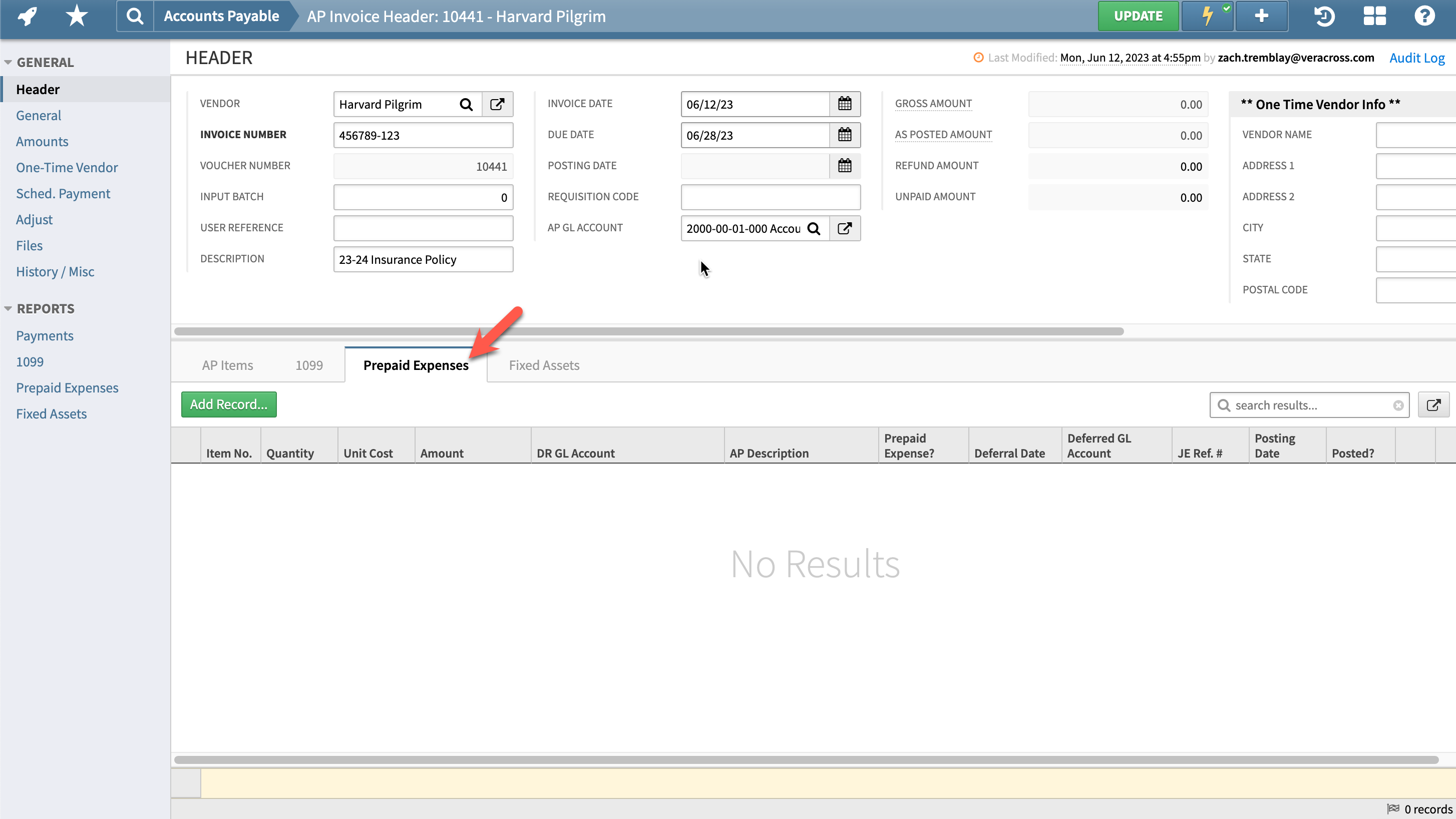 Entering Prepaid AP Invoice Items in AP-Axiom