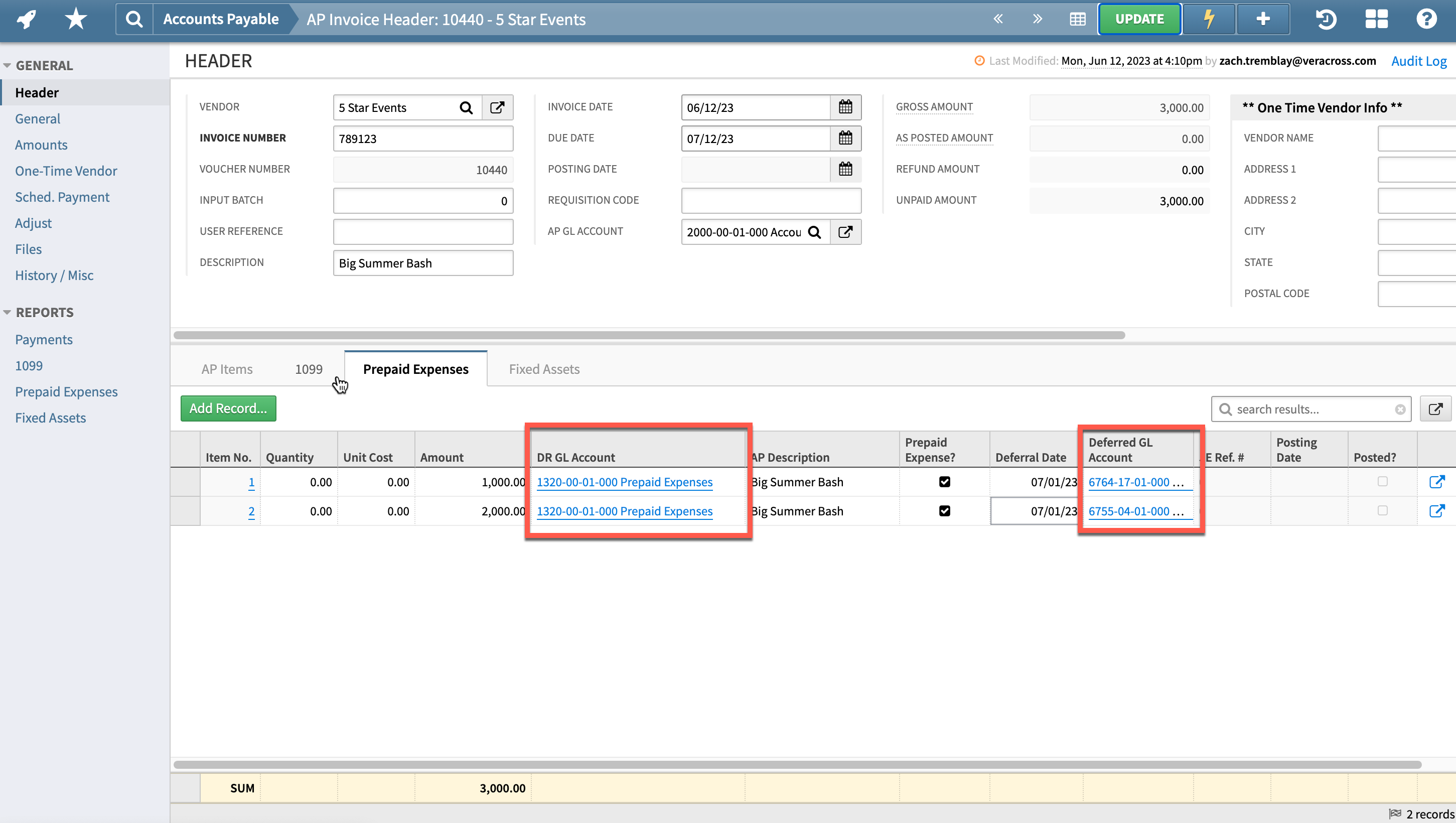 Entering Prepaid AP Invoice Items in AP-Axiom