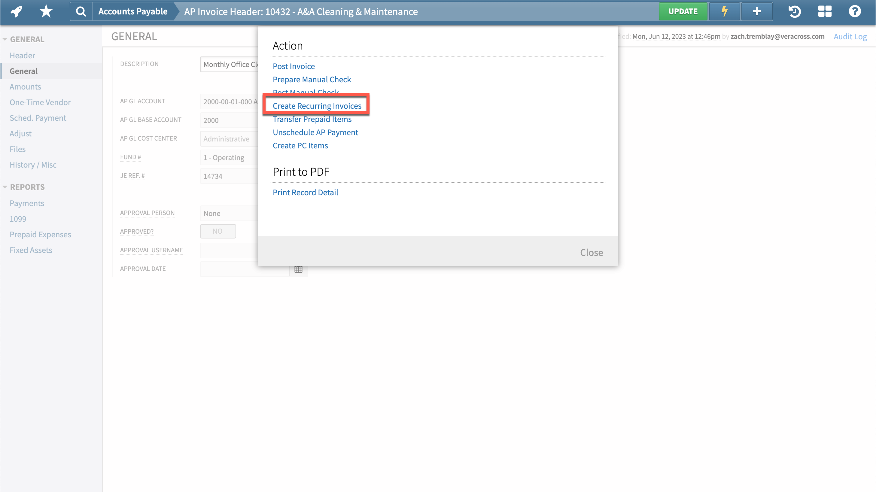 How to create Recurring AP Invoices in AP -Axiom