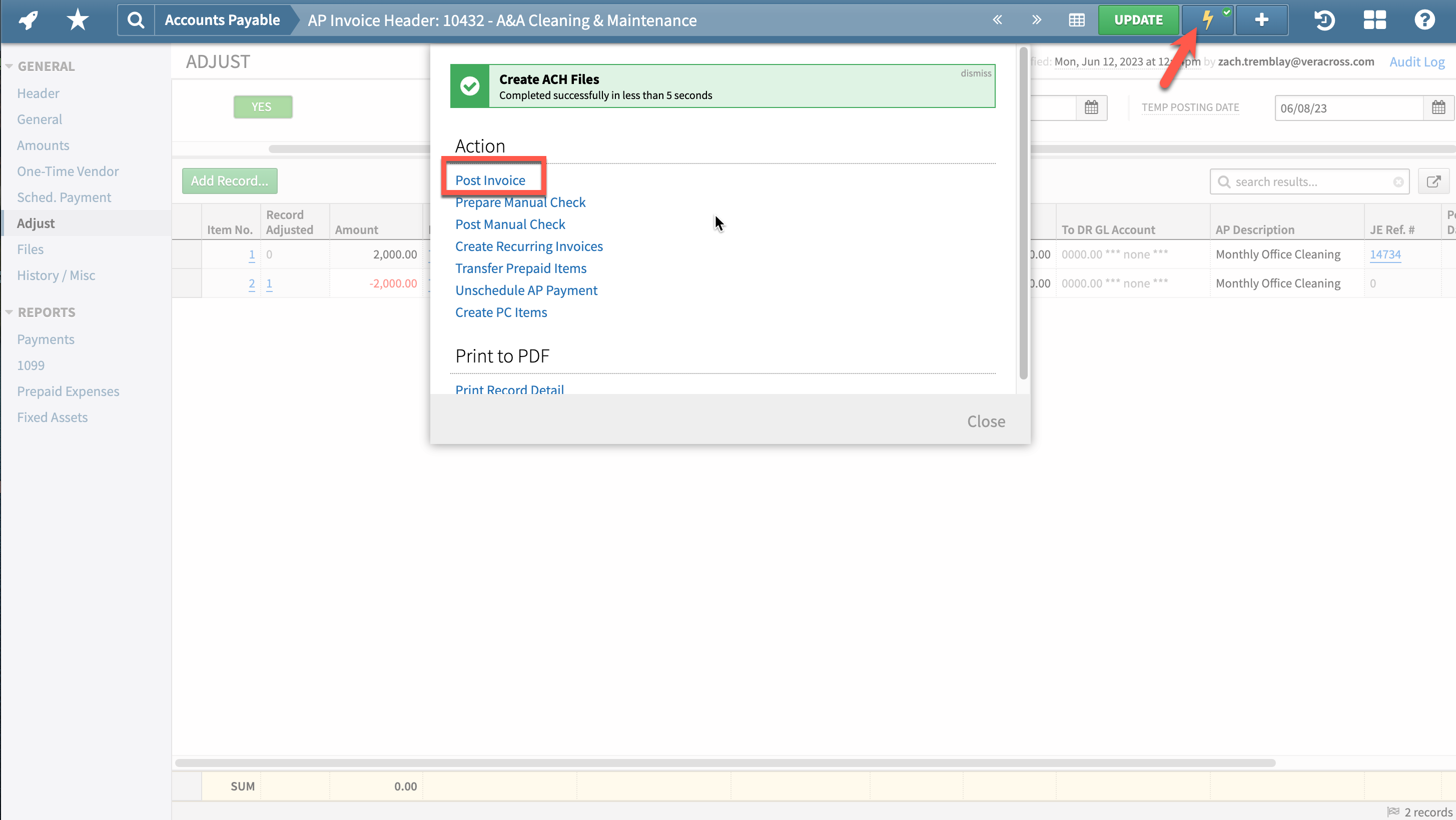 Cancel An Ap Invoice Header Ap Axiom