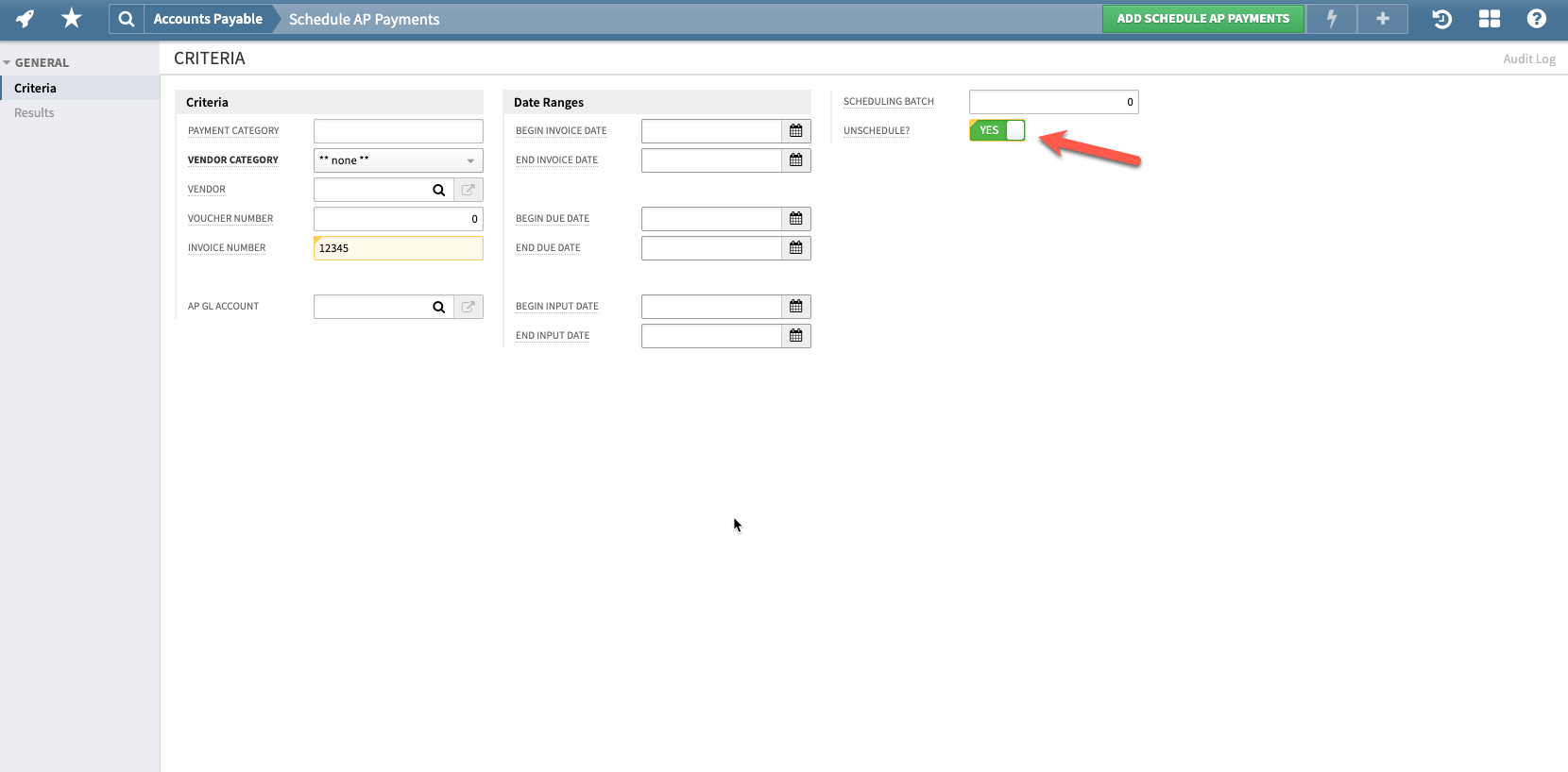 Scheduling and Unscheduling Vendor Invoice Payments AP Axiom