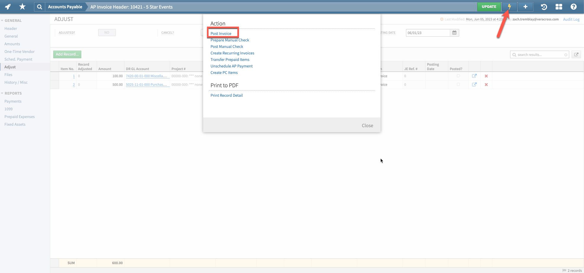 How to Post AP Invoices in AP - Axiom