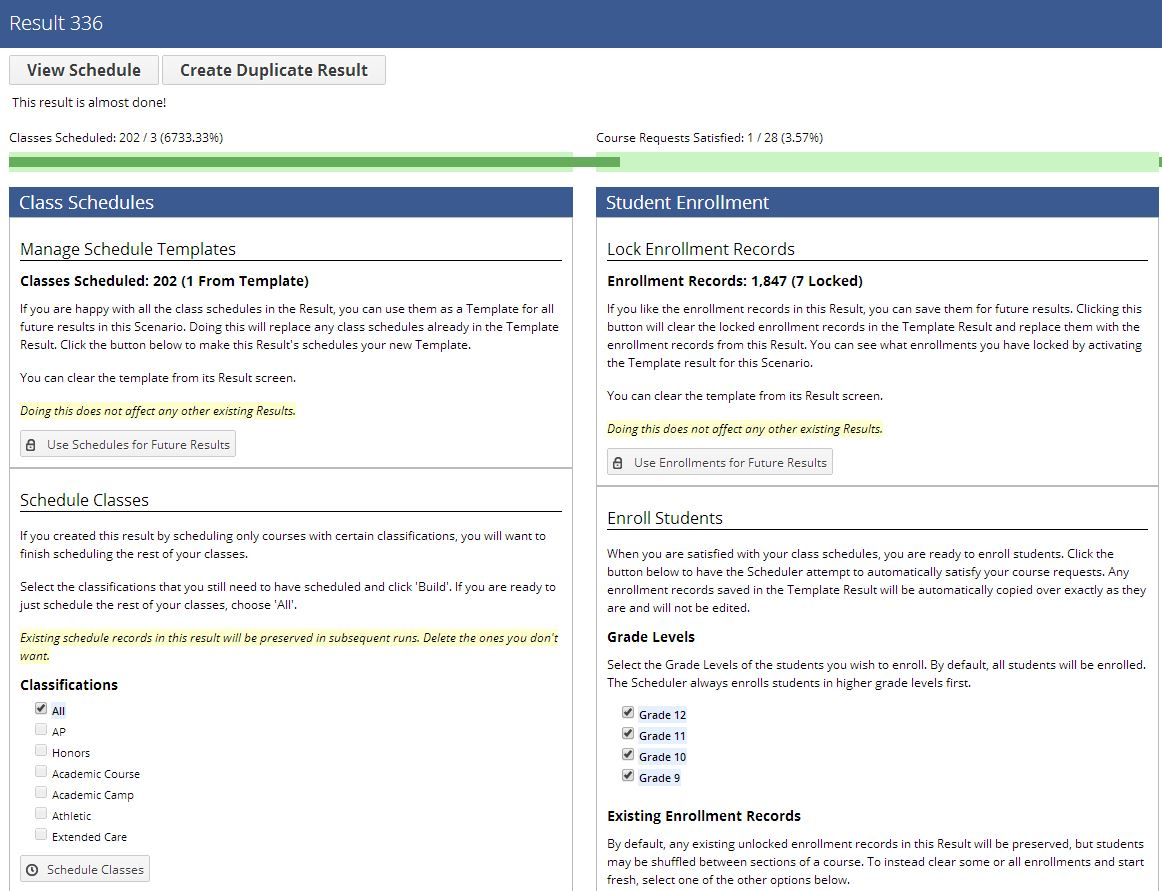Scheduling Method Options In Scheduler