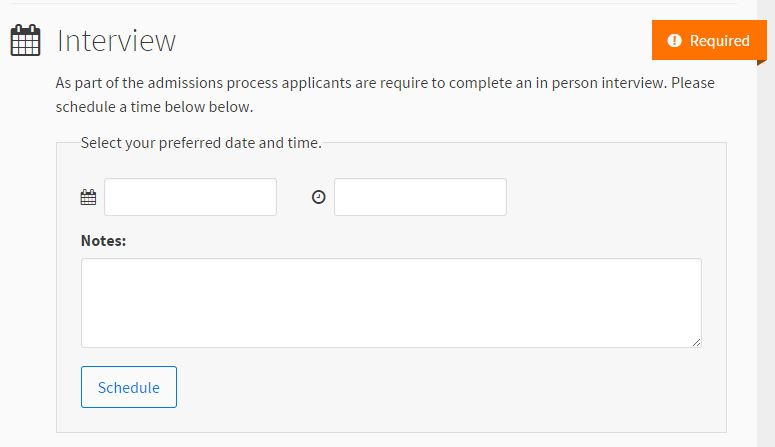 Interview Management in Admissions Visits