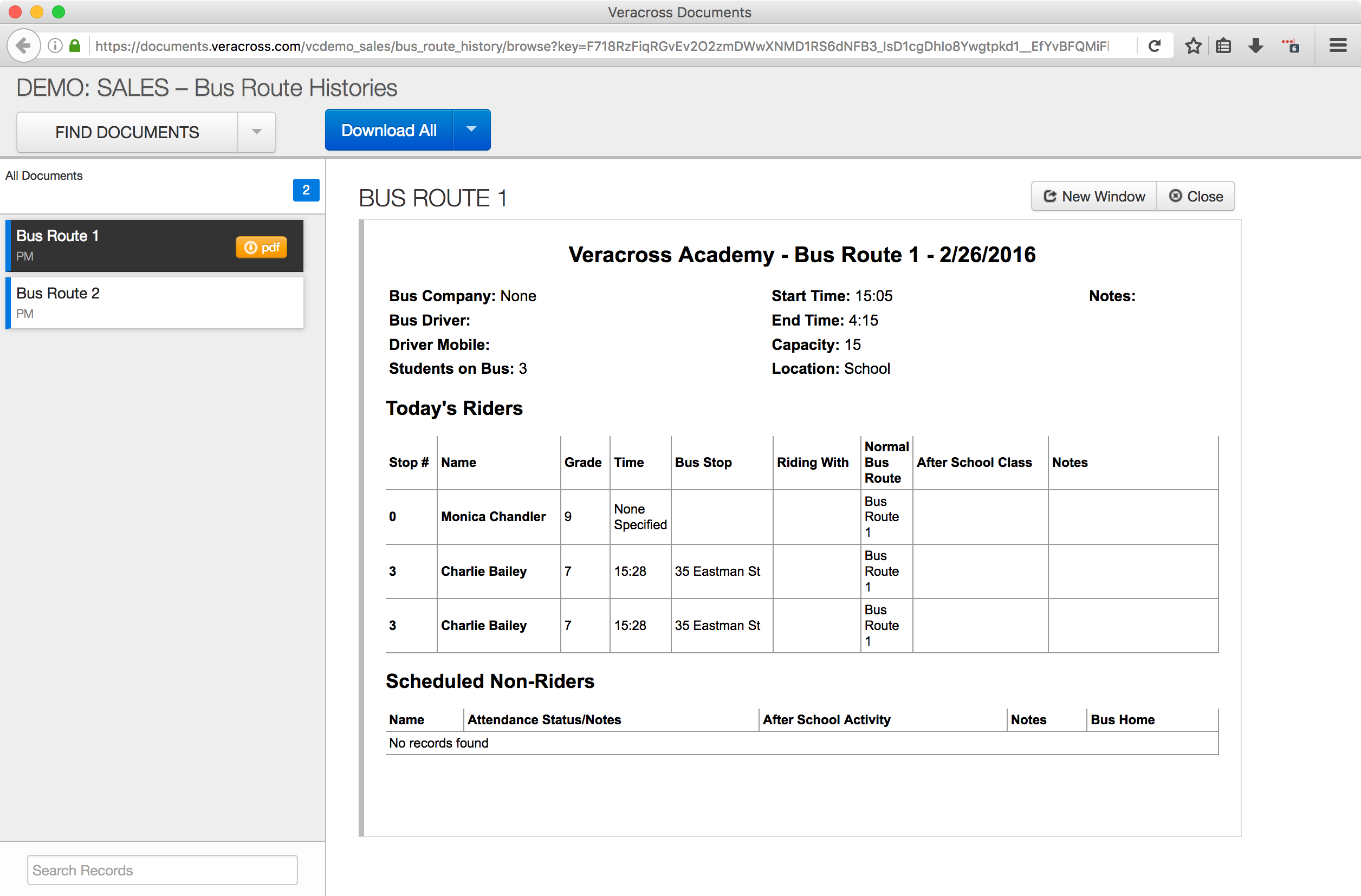 Daily Transportation Management