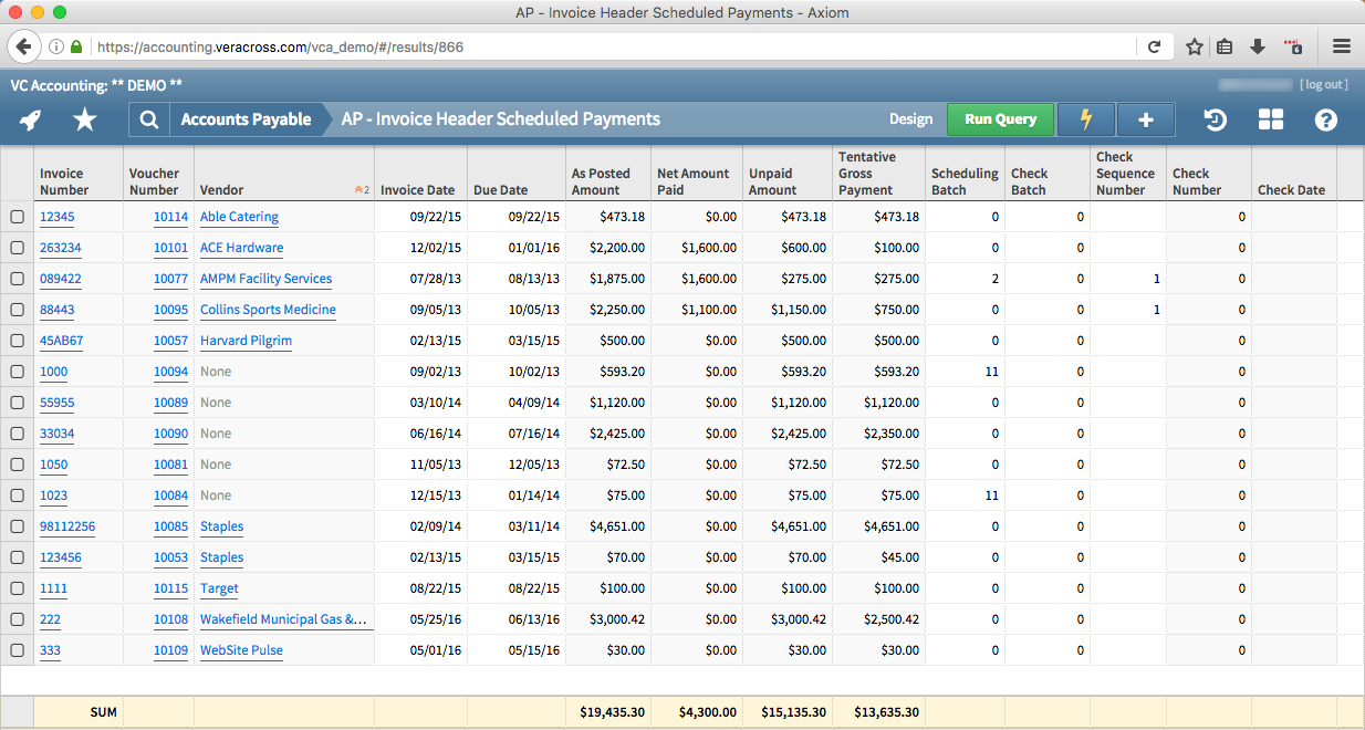 Scheduling Vendor Invoice Payments