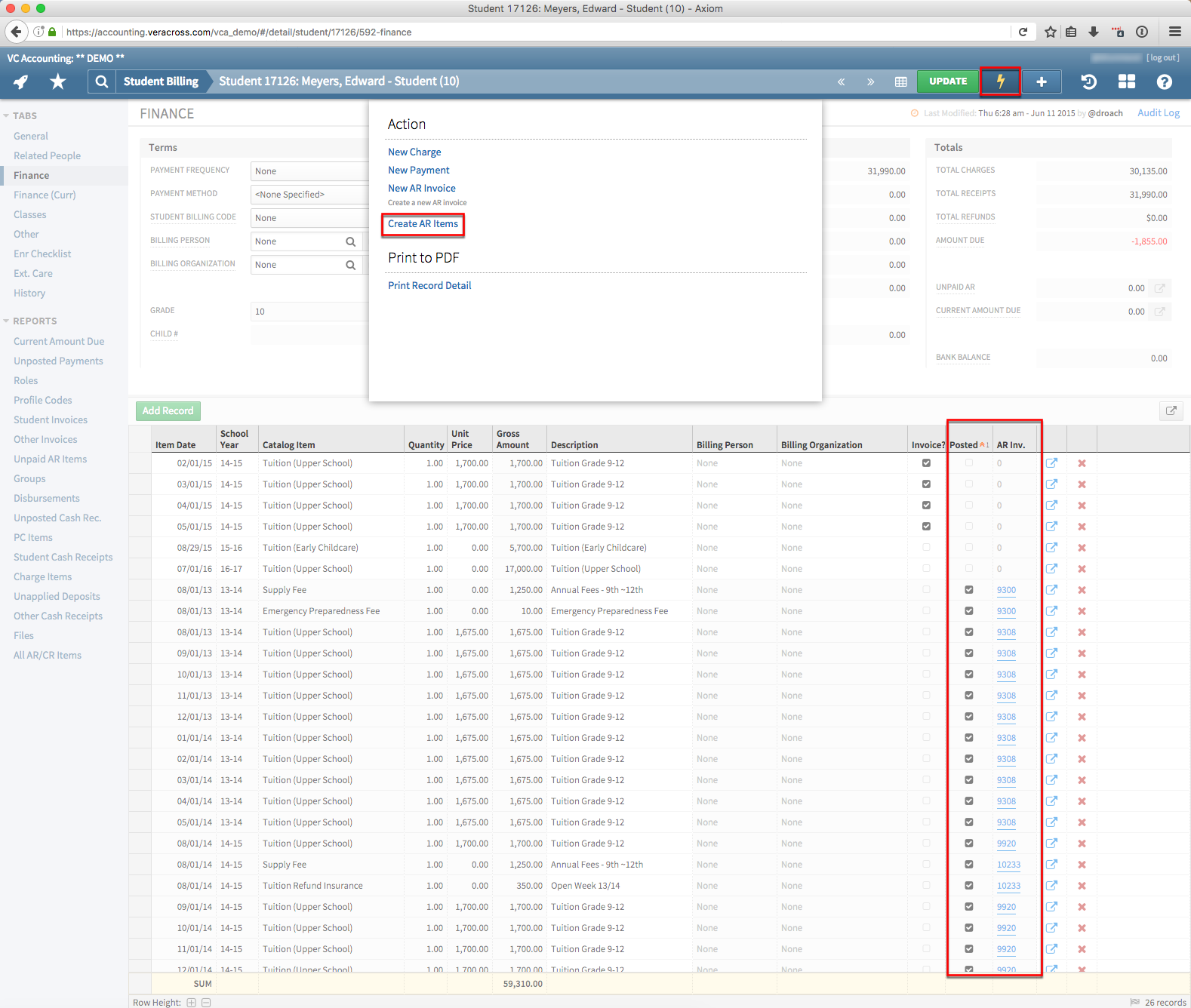 Overview of Moving Charges onto an Invoice