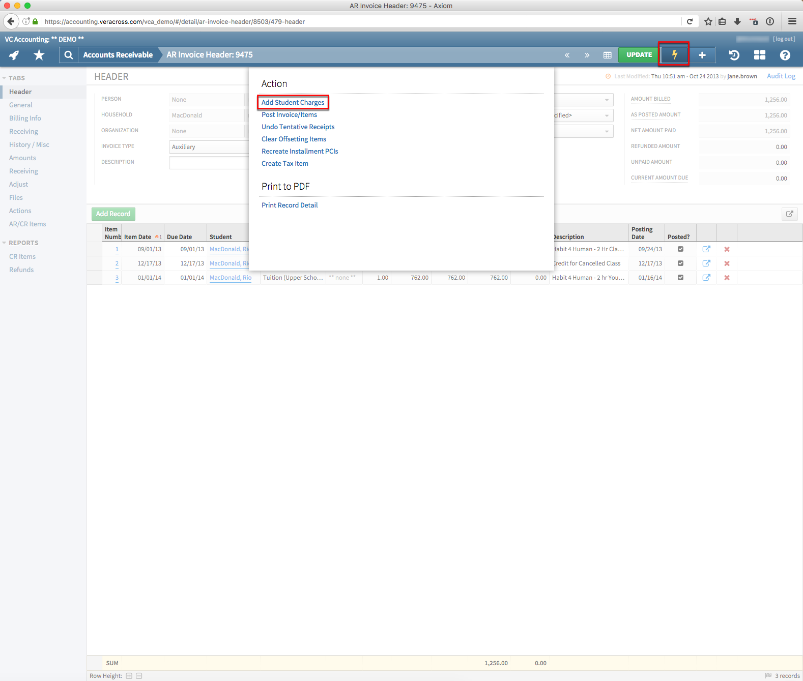Overview of Moving Charges onto an Invoice