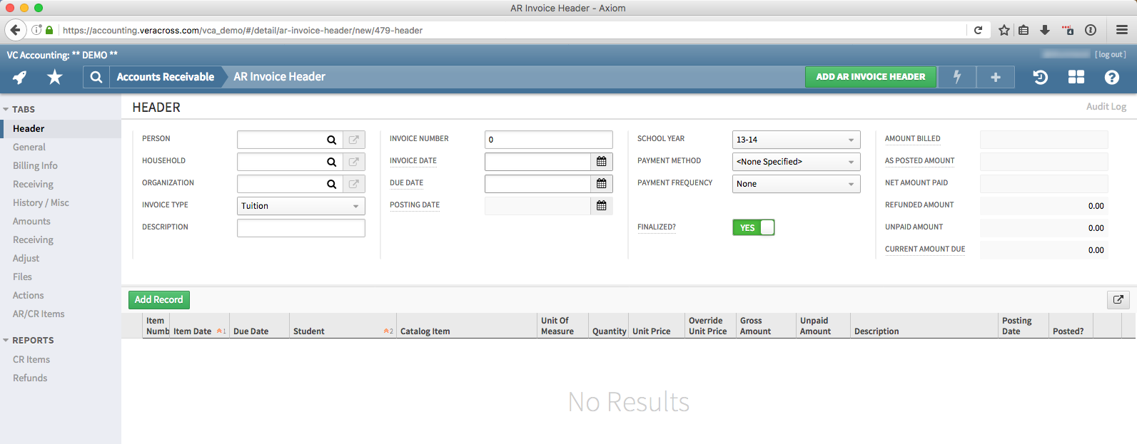 Overview of Creating AR Invoices